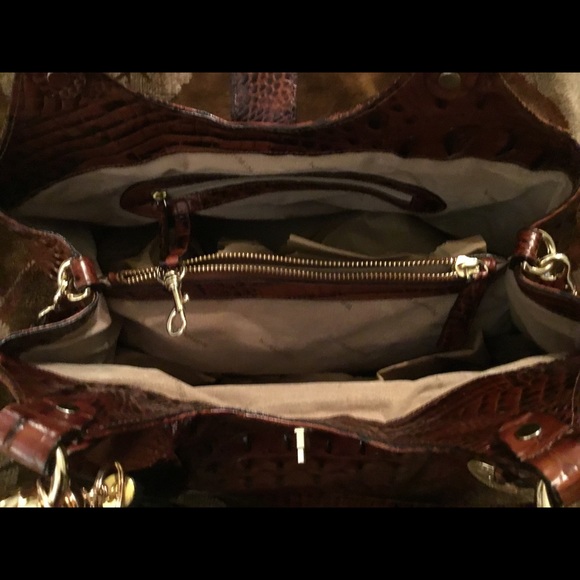 Brahmin | Bags | Brahmin Elisa Large Embossed Leather Handbag Pecan ...